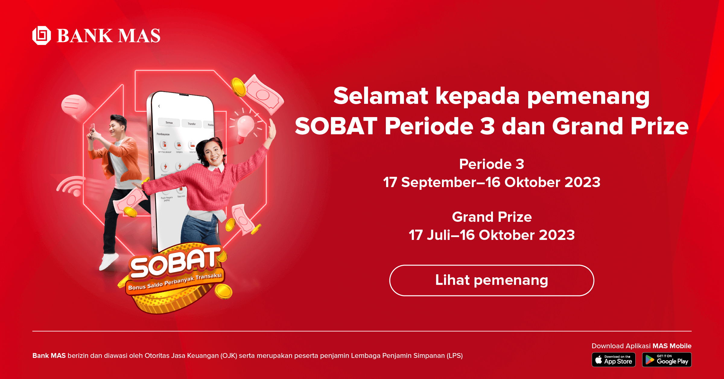 Pengumuman Pemenang Promo SOBAT - PT Bank Multiarta Sentosa Tbk | Bank MAS